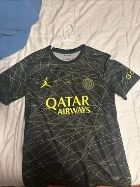Jordan | Shirts | Jordan Paris Saintgermain Black And Neon Yellow ...